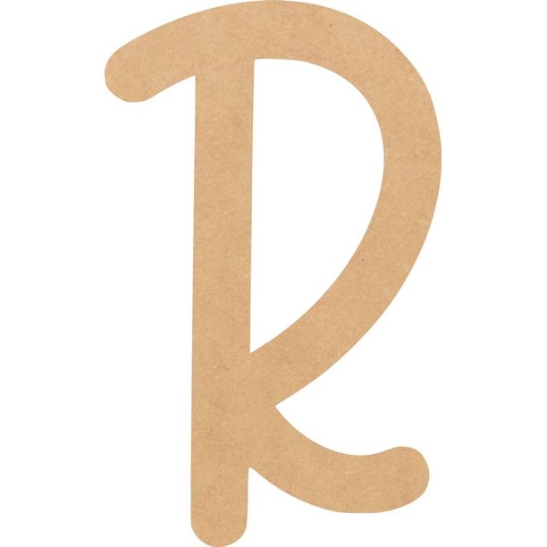 Unfinished Wood MDF 4'' Tall Daytime Letter R, Paintable Alphabet A-Z ...