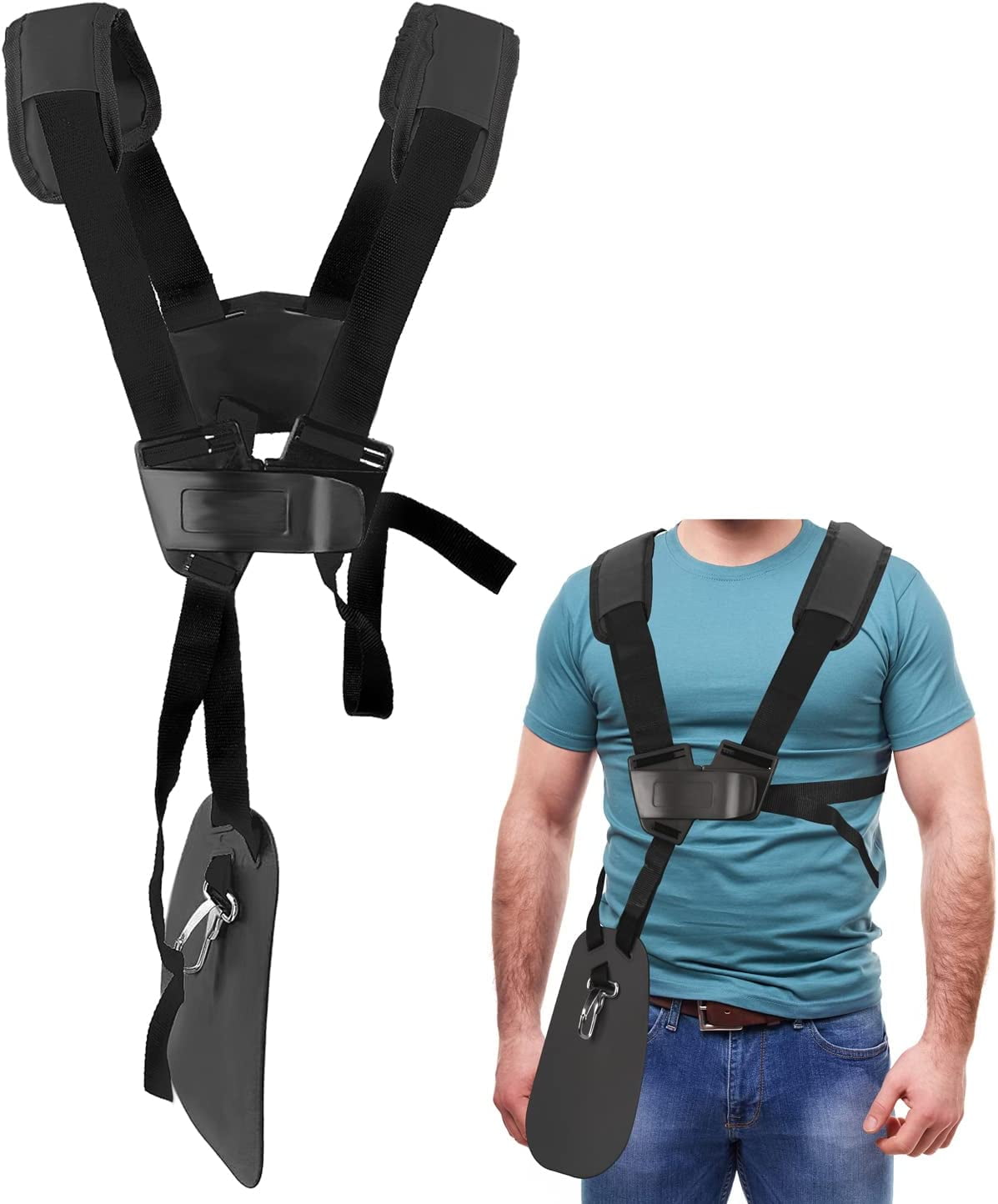 Double Shoulder Strap,Carry Strap,Grass Trimmer Shoulder Strap,Black ...