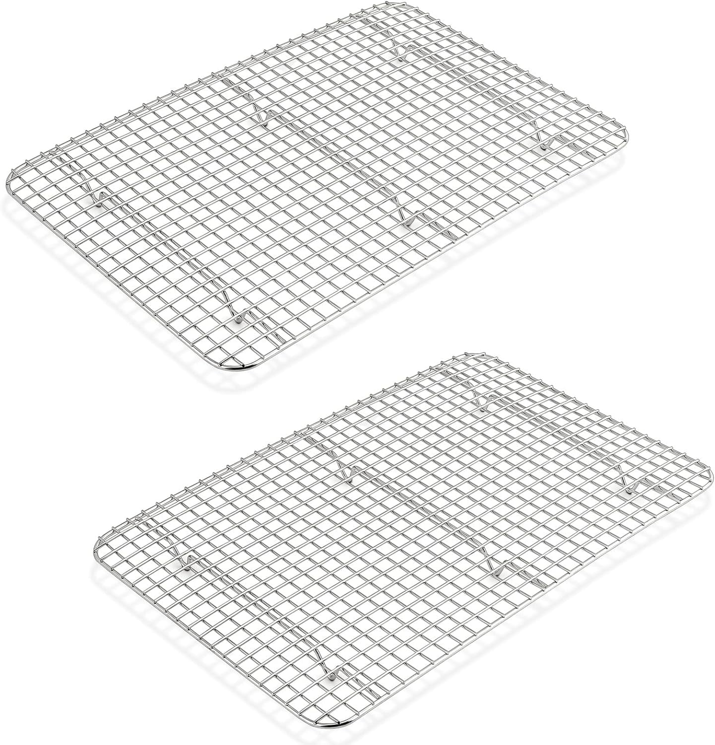 P&P CHEF 15.3 Inch Baking Cooling Racks Set of 2, Stainless Steel Wire ...