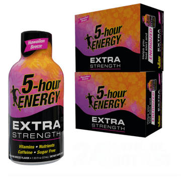 5-hour ENERGY Extra Strength Shots, Hawaiian Breeze Flavor, 1.93 oz. 30 Count - Walmart.com