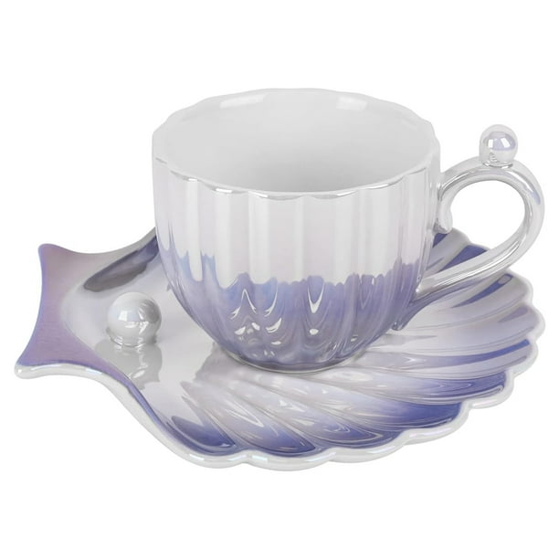 300ml pearl and shell coffee cups, shell-shaped dishes, creative coffee ...