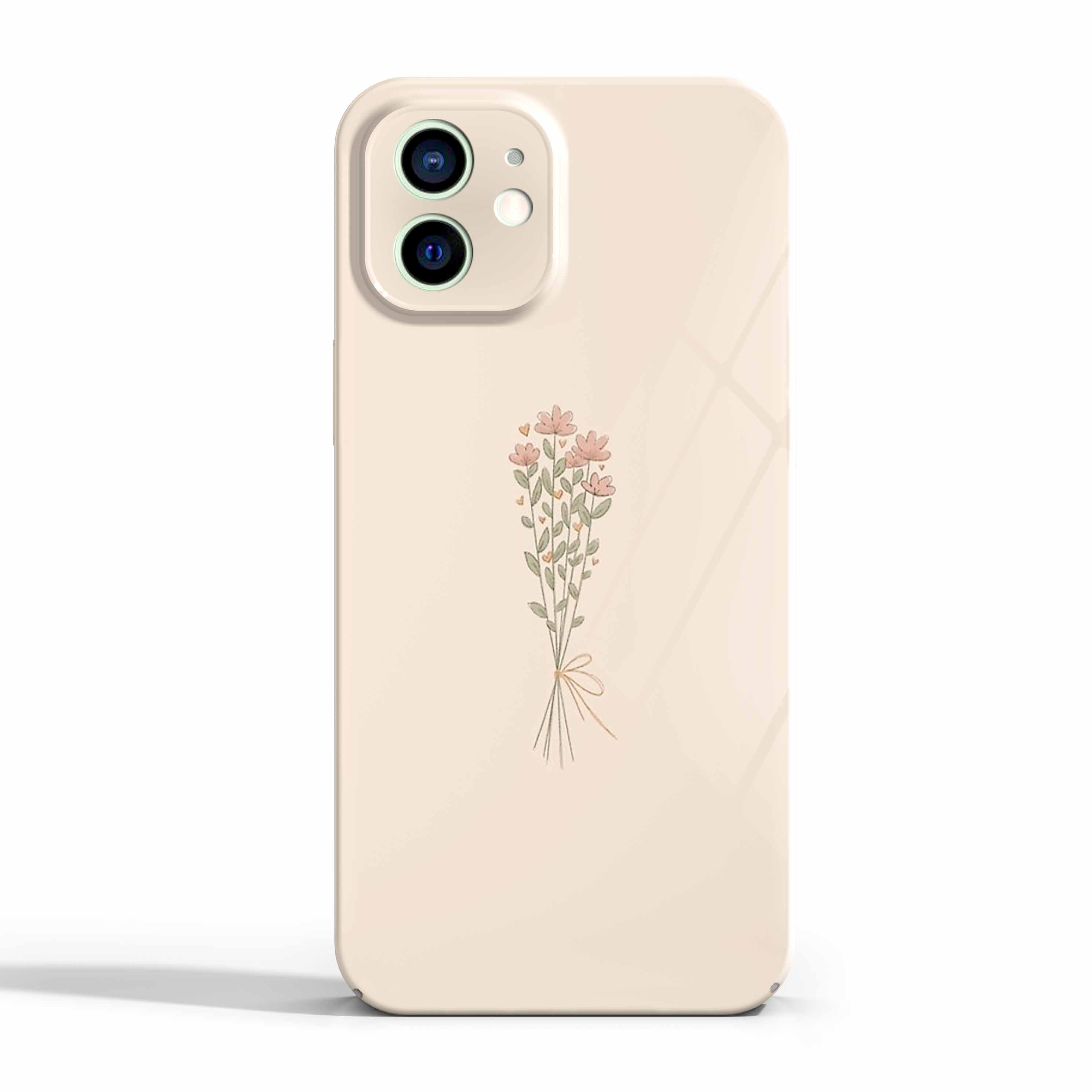 Cottagecore Pastel Bouquet Illustration Case Compatible with iPhone 12 ...