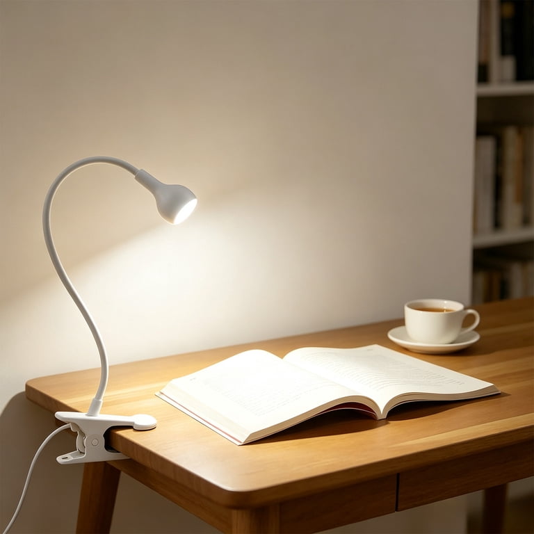 Trivibe LED Clip On Desk Lamp With Flexible Gooseneck, USB Powered ...
