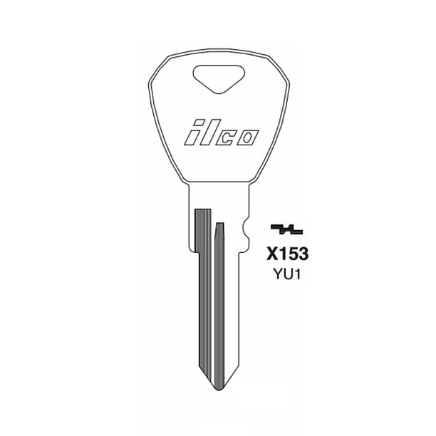 ILCO Uncut Key Blank Fits for Yugo Car - YU1 - YU-1D (10 Pack ...