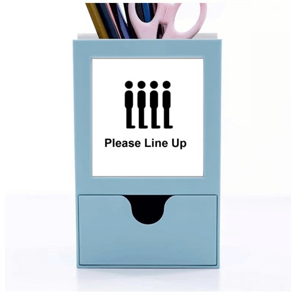 Please Line UP Black Symbol Desk Supplies Organizer Pen Holder Card ...