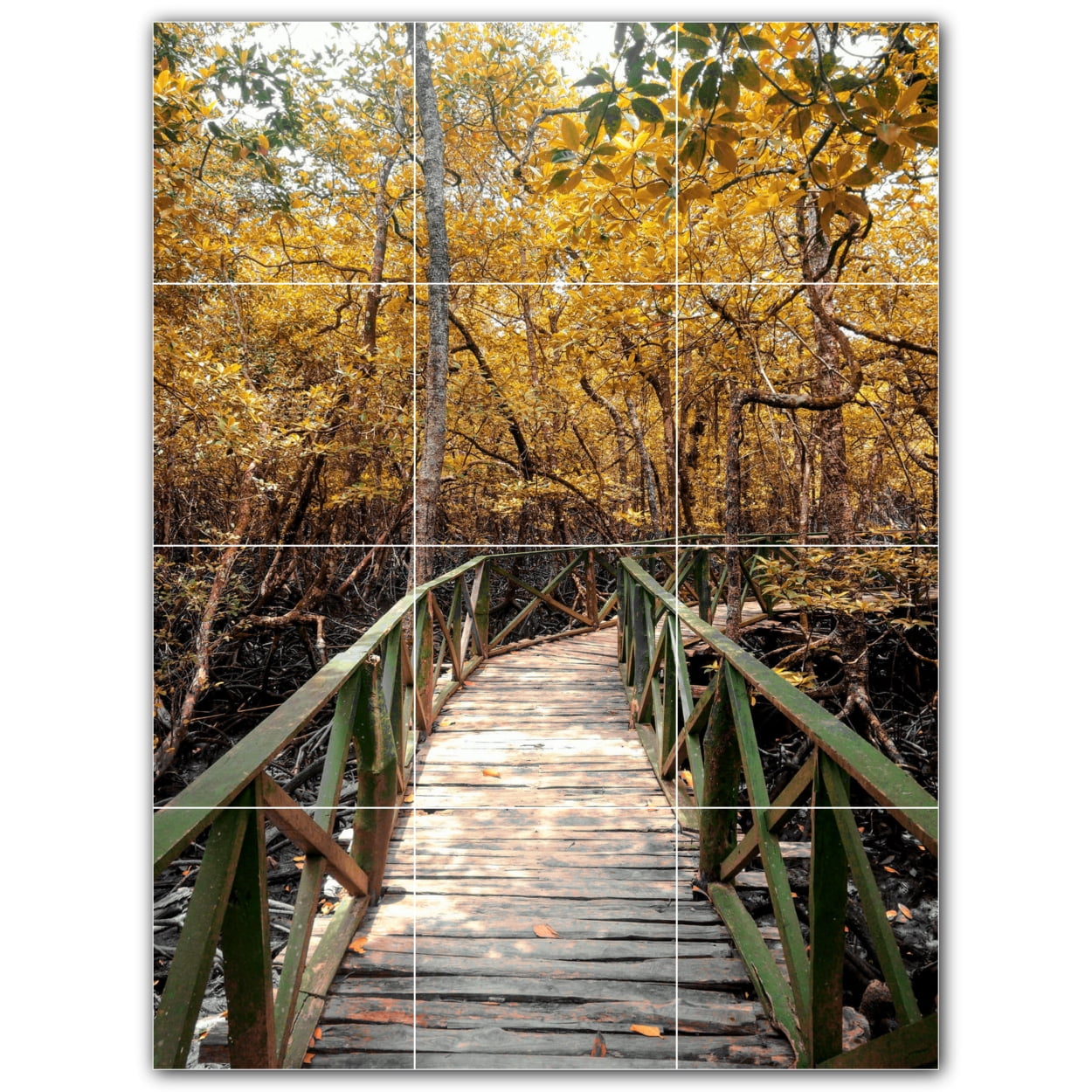 Picture-Tiles.com: Bridge Ceramic Tile Wall Mural WAL500249-34M. 18"W x ...