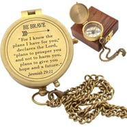 Nauticalmrt- Brass Compass Engraved with Motivational Quote, Gift for ...
