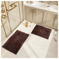 Civkor Bathroom Rugs,Brown Bath Mats Set 2 Pieces with Non Slip Backing ...