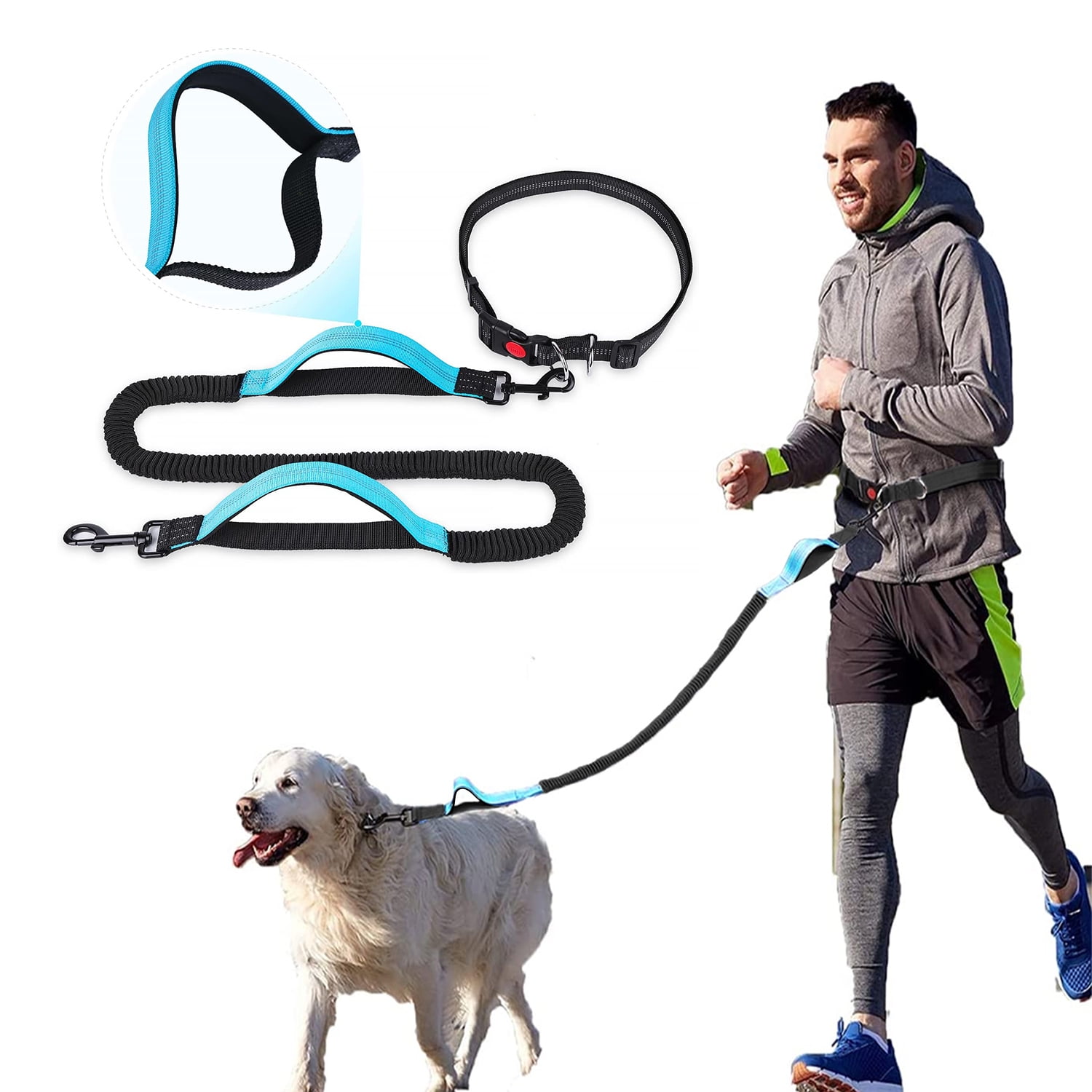 YIHATA Hands Free Dog Leash for Running Walking Training Hiking ...