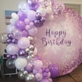12 Inch Metallic Lavender & Silver Latex Balloons with Confetti ...