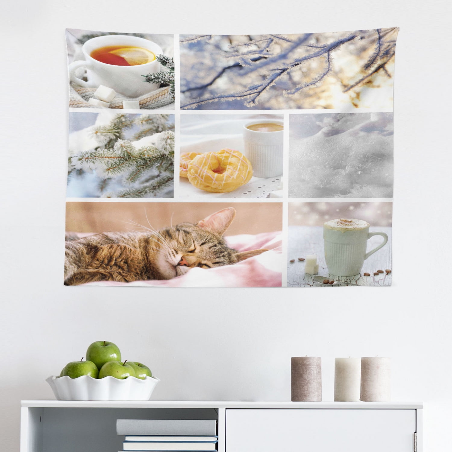 Abstract Tapestry, Kitchen Stuff and Colored Rectangles Cuisine Chefs ...