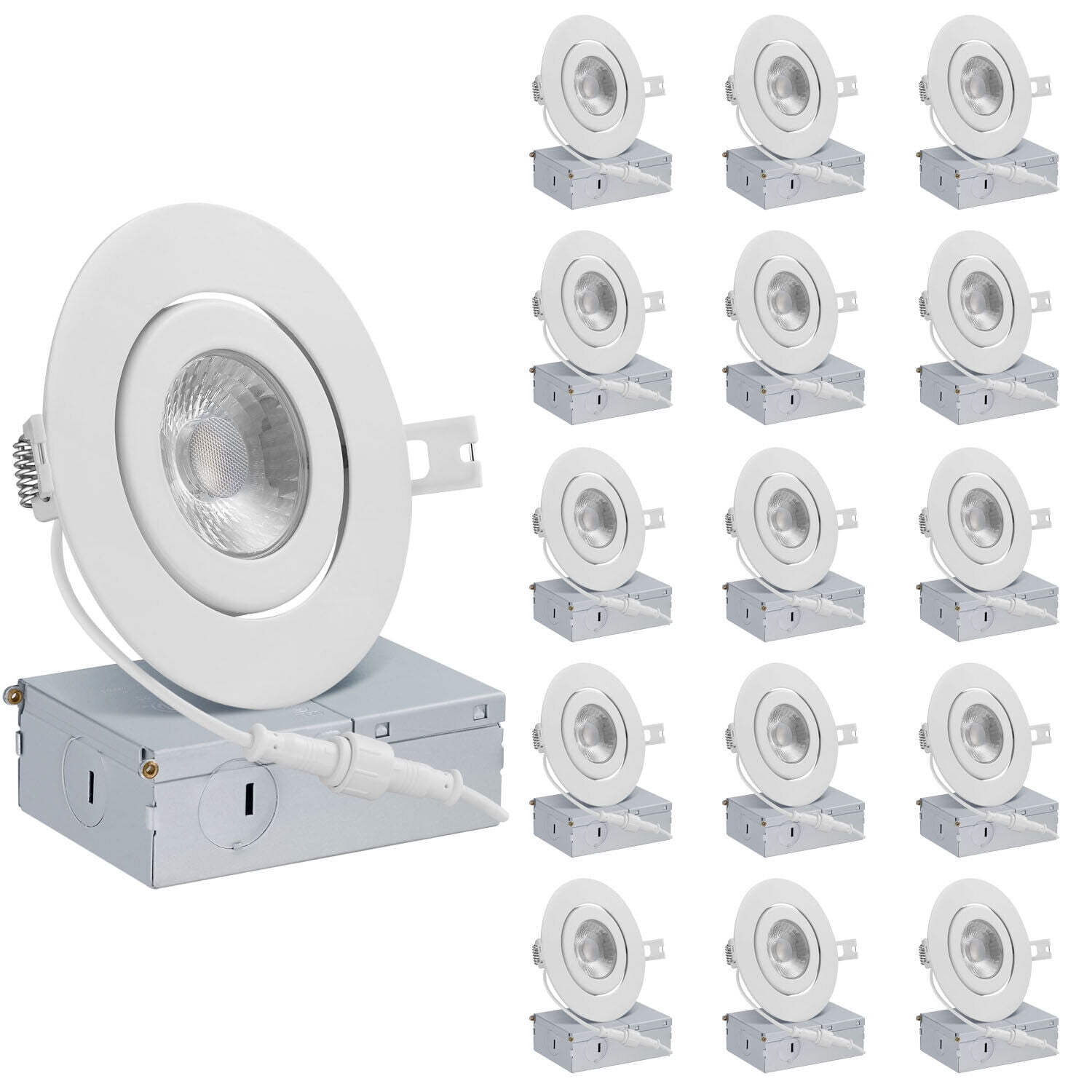 QPLUS 4 Inch Ultra-Thin LED Recessed Ceiling Spotlight, 10W, 750lm ...