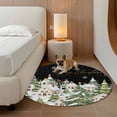 5ft Round Rug Christmas Area Rugs for Living Room Bedroom Washable Non ...