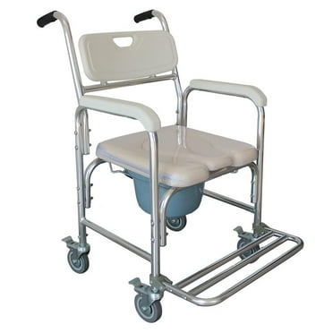Platinum Health Dignity Padded Commode Shower Chair, Adjustable Height ...