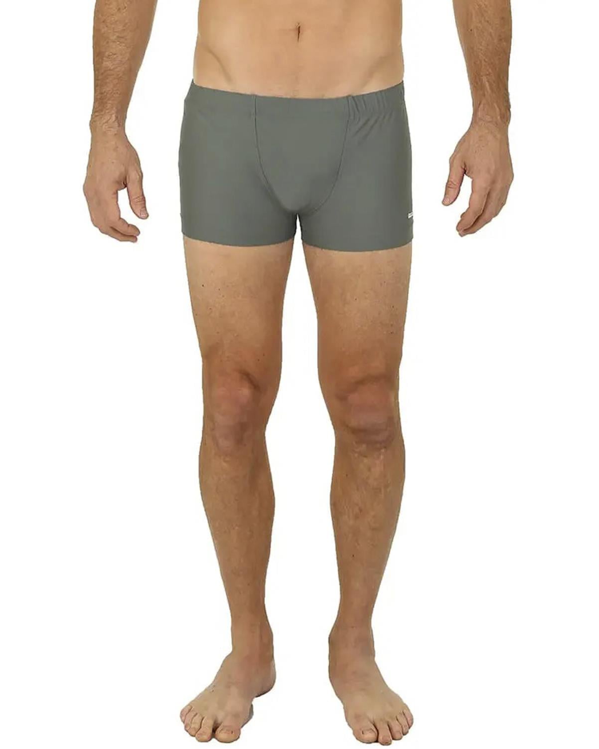 UZZI Mens Swim Trunks Nylon Boxer Shorts Running Shorts, Gray, Size ...