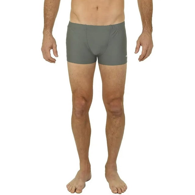 UZZI Mens Swim Trunks Nylon Boxer Shorts Running Shorts, Gray, Size ...