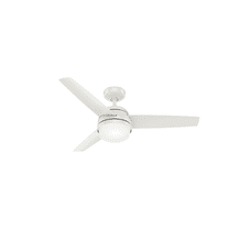 Hunter 48" Midtown Fresh White Ceiling Fan with Light Kit and Remote ...