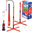 Tee Ball Set for Kids 3-5, Plastic Tball Play, Baseball Tee with 10 ...