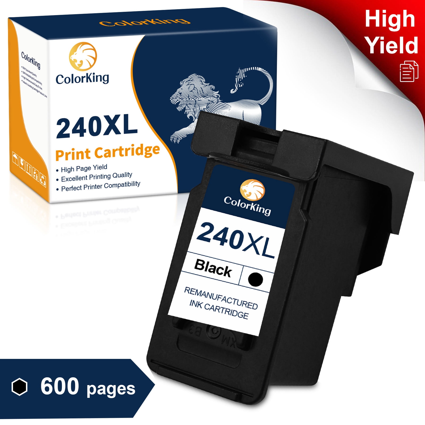240 XL Black Ink Cartridge Replacement for Canon PG 240XL Black Ink for ...