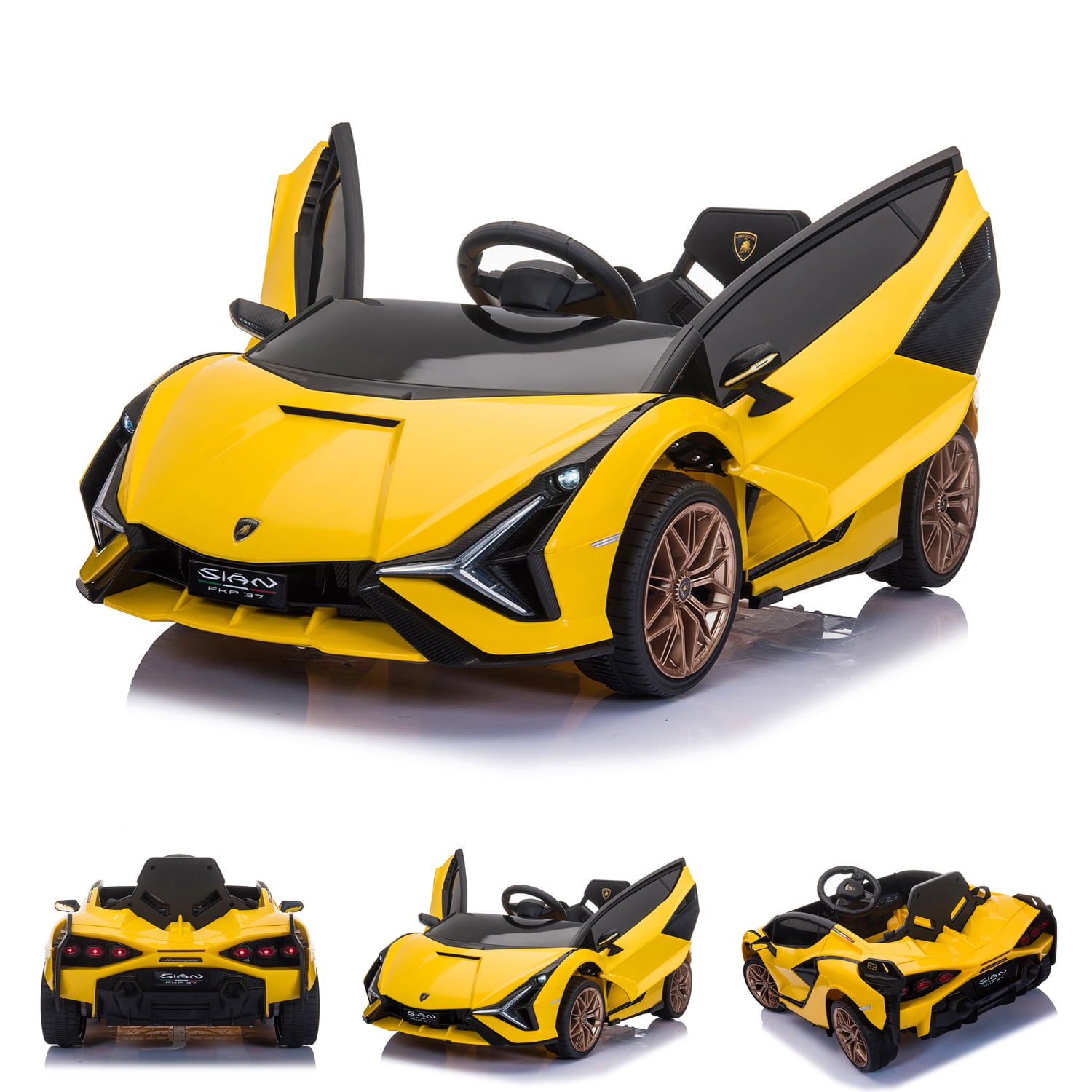UWR-Nite Licensed Lamborghini Sian Plastic 12V Children’s Electric Ride ...