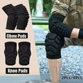 4pcs Unisex Knee & Elbow Pads Set, Adjustable Cushioned, Moisture ...