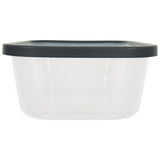 Mainstays Plastic Food Storage Container 11.9 Cup Gray 2 Pieces Durable ...