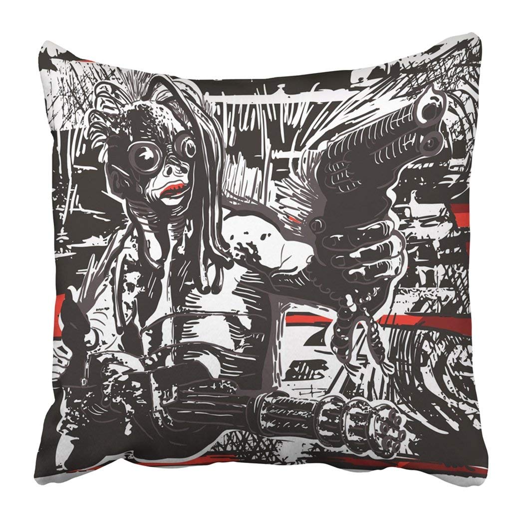 Monster Creature With The Guns Freehand Drawing No Tracing In Classical ...