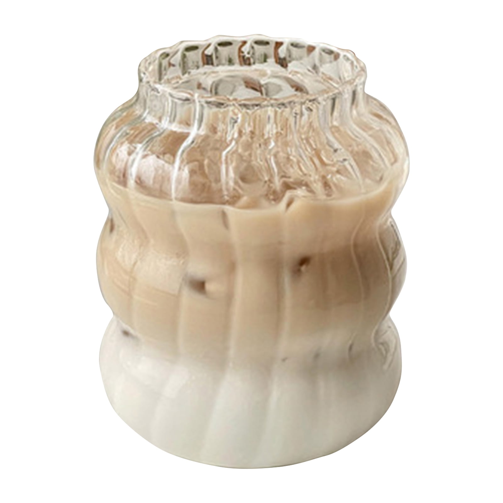 [Left wind] 14oz. Drinking Glasses,Ripple Glass Cups, American Latte ...