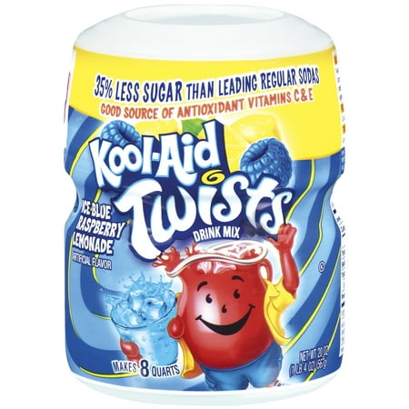 Kool-Aid Twists Drink Mix, Ice Blue Raspberry Lemonade, 20 Ounce ...