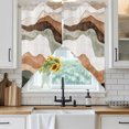 Abstract Wave Texture Swag Curtain Valance for Window 2 Panels Vintage ...