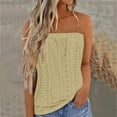 HNMKIU Women's Floral Print Color Block Strapless Bandeau Camisole ...
