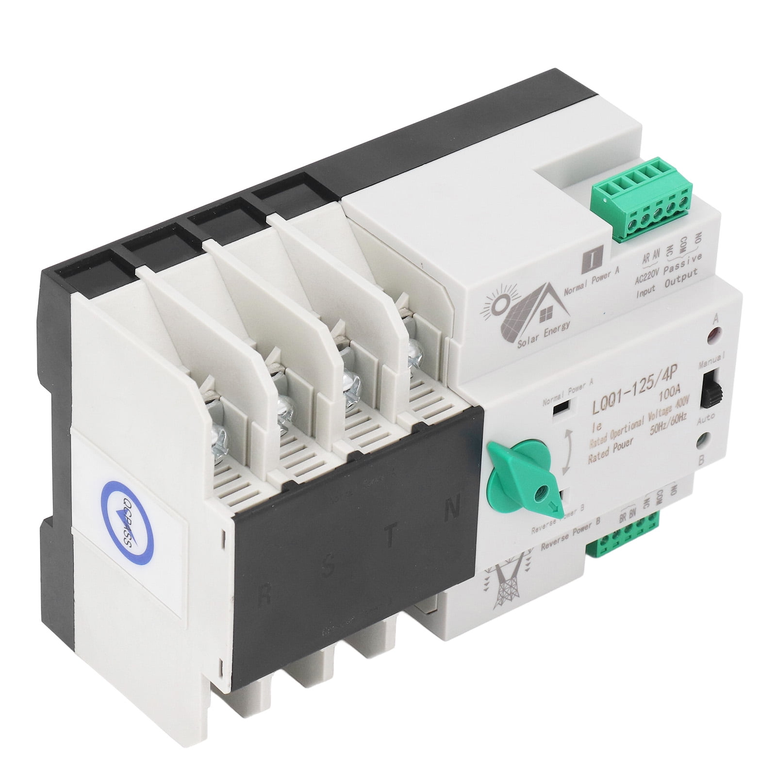 4P Power Switch Controller, AC400V 100A Dual Power Automatic Transfer ...
