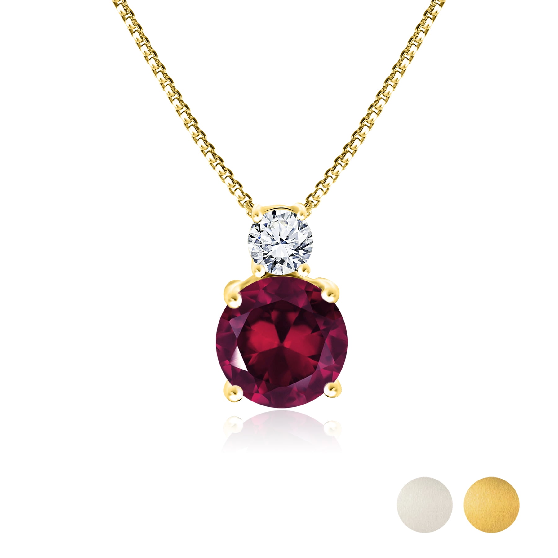Click here for Jeenmata 2 Carat July Birthstone Necklace - With C... prices