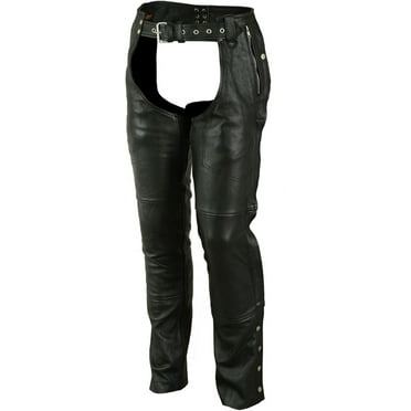 Daniel Smart Motorcycle Leather Chaps All Season Insulated Unisex Biker ...