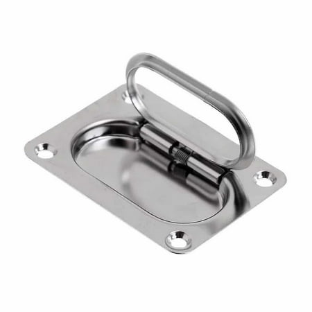 FanShow 2 Pieces Recessed Hatch Latch Boat Hatch Steel Pull Handle Boat ...