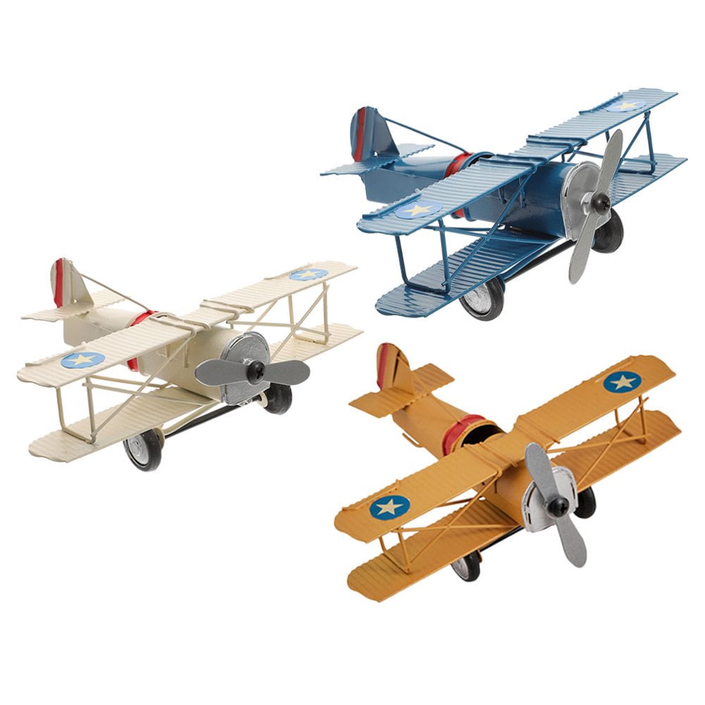 Click here for Mesase 3pcs Vintage Airplane Decor Plane Model Iro... prices