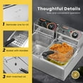 SPECSTAR Commercial Electric Deep Fryer 20.7 Qt with 2 x 6.35 Qt ...