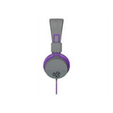 JLab Audio Neon On Ear Headphones with Universal Mic - Gray / Purple ...