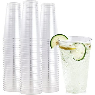 FOCUSLINE Disposable Plastic Cups, Clear,10oz,100 Pack - Walmart.com