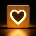YuanGuangQ Cross Cut Hollow Night Light, 3D Laser Carved LED Lamp ...