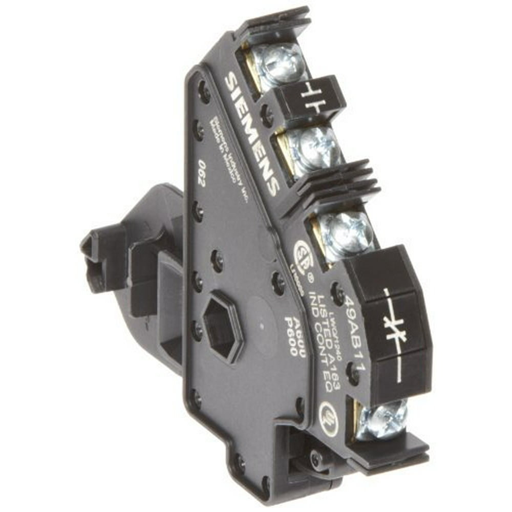 Siemens 49AB11 Starter and Contactor Auxiliary Contact Kit, 1 NO & 1 NC ...