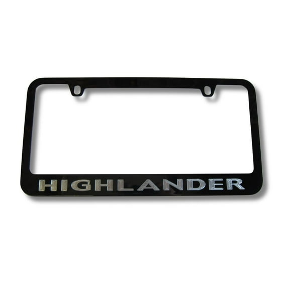 Toyota Highlander Emblem Logo Black Zinc License Plate Frame Official ...