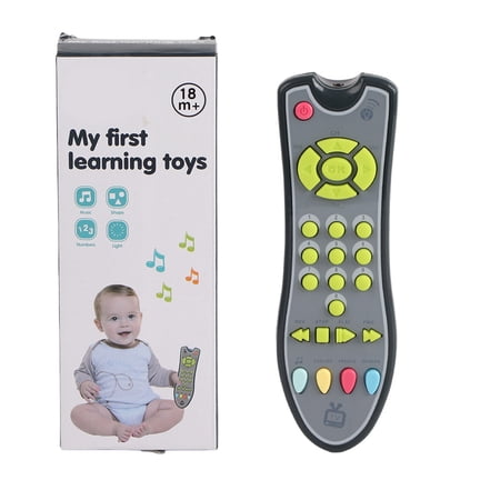 Kids Music TV Remote Control Toy Lights Sounds Early Educational Toys ...