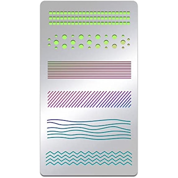 1pc Washi Tape Stencils Line Twill Wave Metal Painting Stainless Steel ...