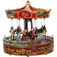 Northlight 14" LED Lighted Animated and Musical Carousel Christmas ...