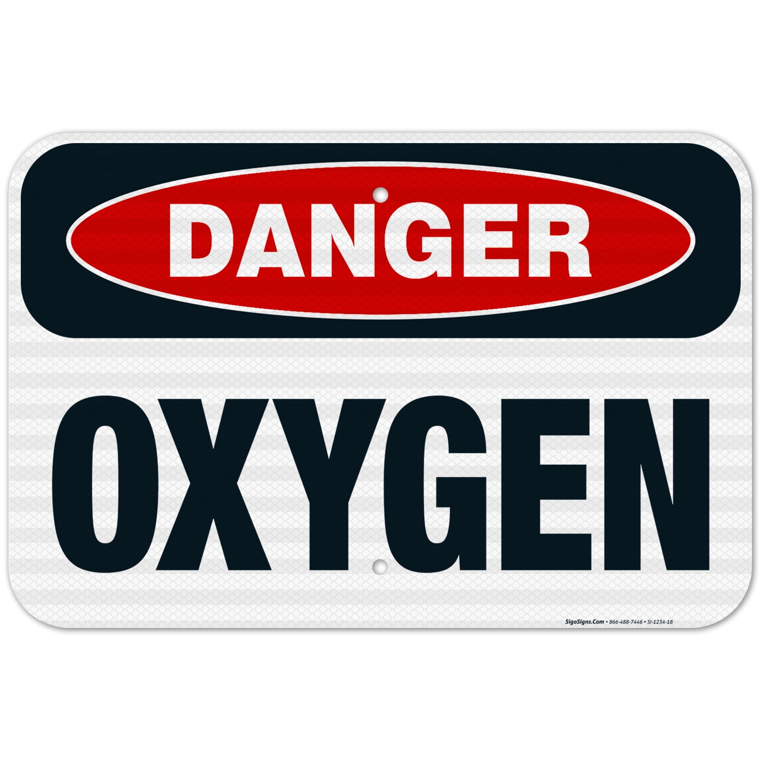 Danger Oxygen Sign, OSHA Danger Sign, - Walmart.com