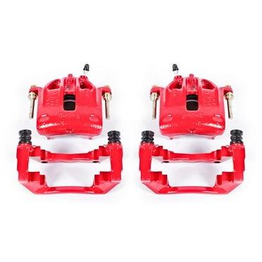 Power Stop Front Pair of Red Powder Coated Calipers S1379 - Walmart.com