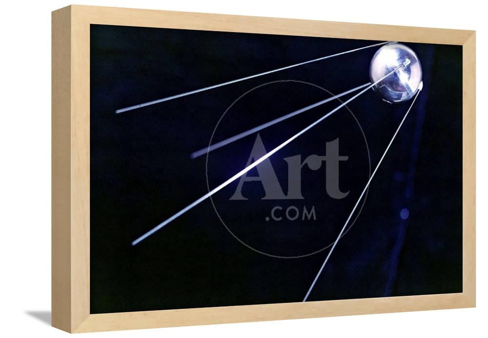 Sputnik 1, Soviet Spacecraft, Framed Art Print Wall Art by Ria Novosti ...