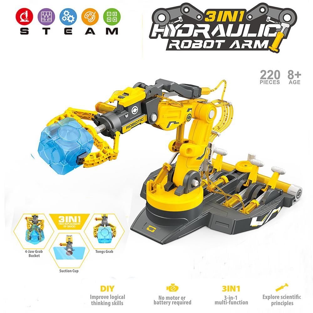 Buy Fovolat Robot Arm Toy Engineering Toys for Kids Hydraulic ...