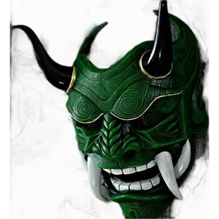 Halloween scary fangs mask! Cosplay Japanese mask! Red face horror mask ...